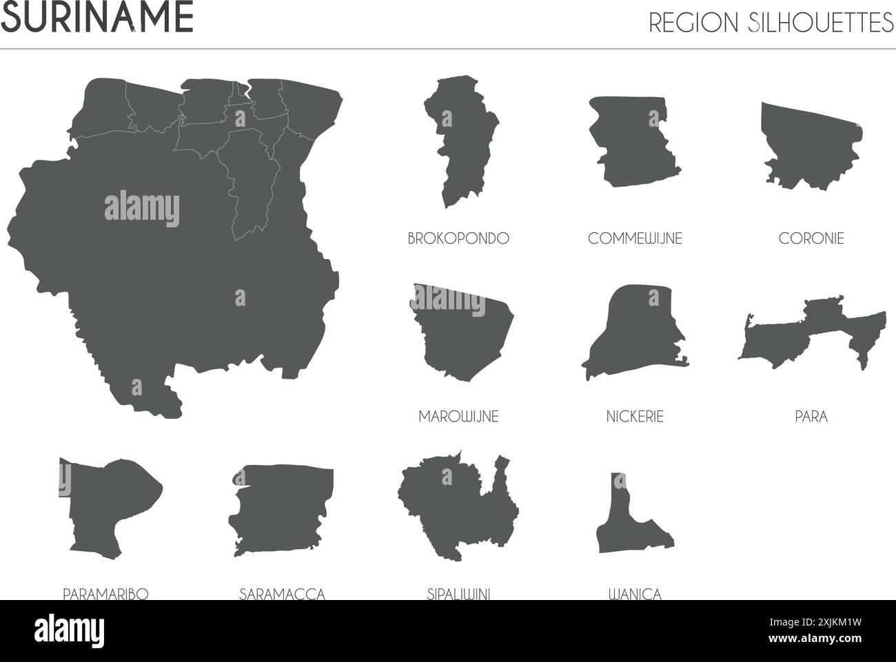 Blank suriname map hi-res stock photography and images - Alamy