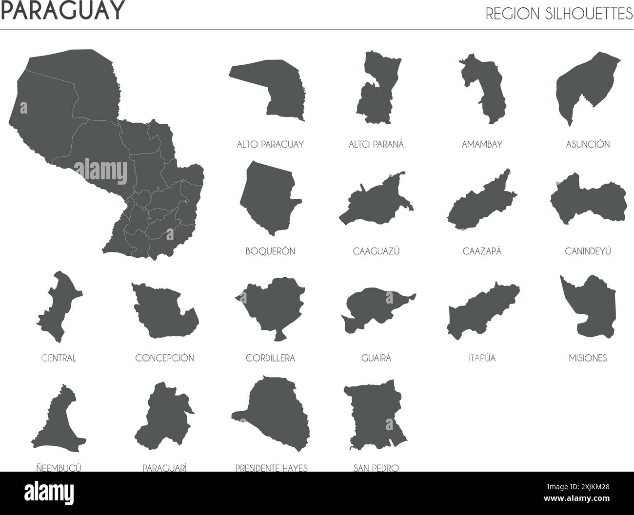 Amambay outline map hi-res stock photography and images - Alamy