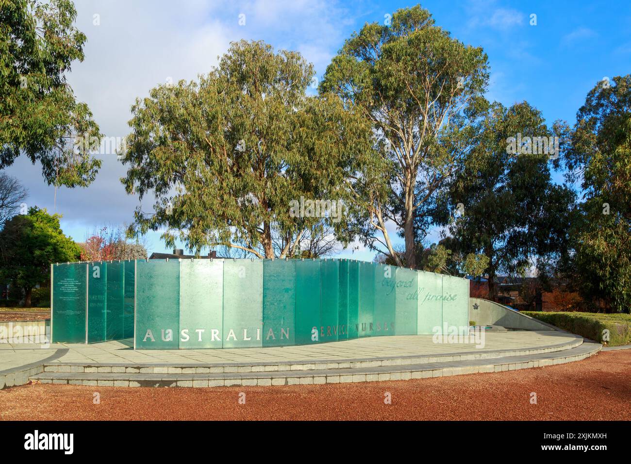 The Australian Service Nurses National Memorial, an etched glass ...
