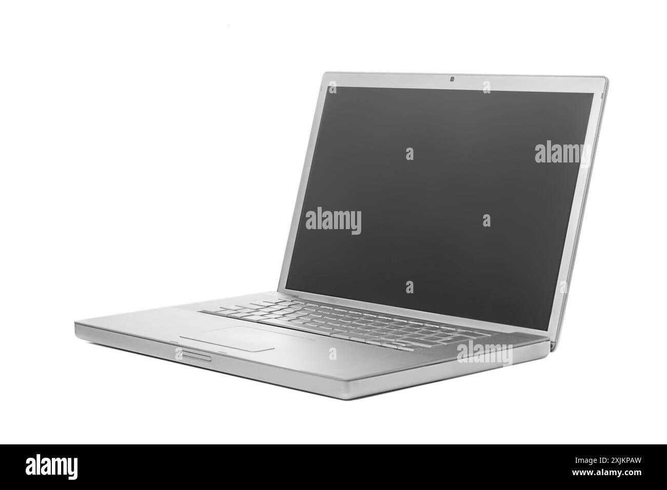 Laptop with gray screen, isolated on white Stock Photo - Alamy