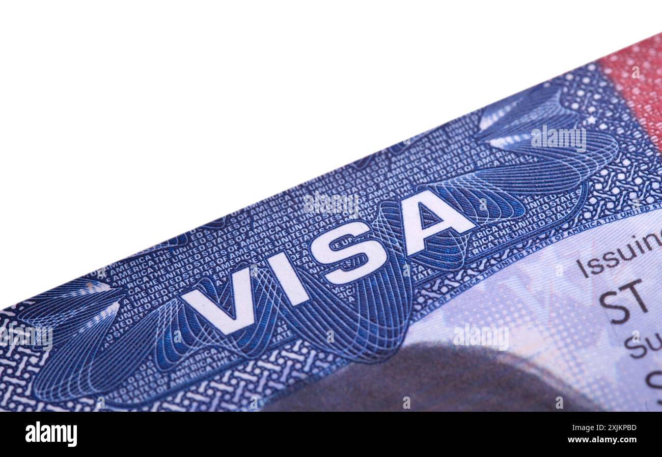 American visa hi-res stock photography and images - Alamy