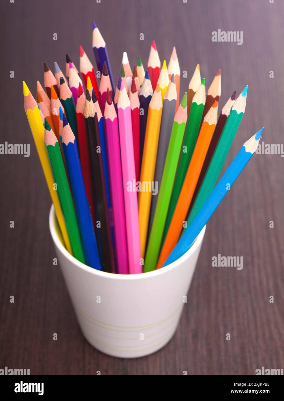 Wooden pencil cup hi-res stock photography and images - Alamy