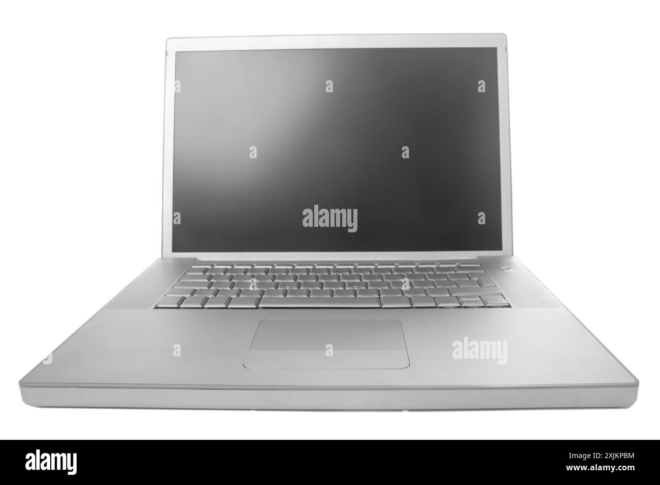 Laptop with gray screen, isolated on white Stock Photo - Alamy