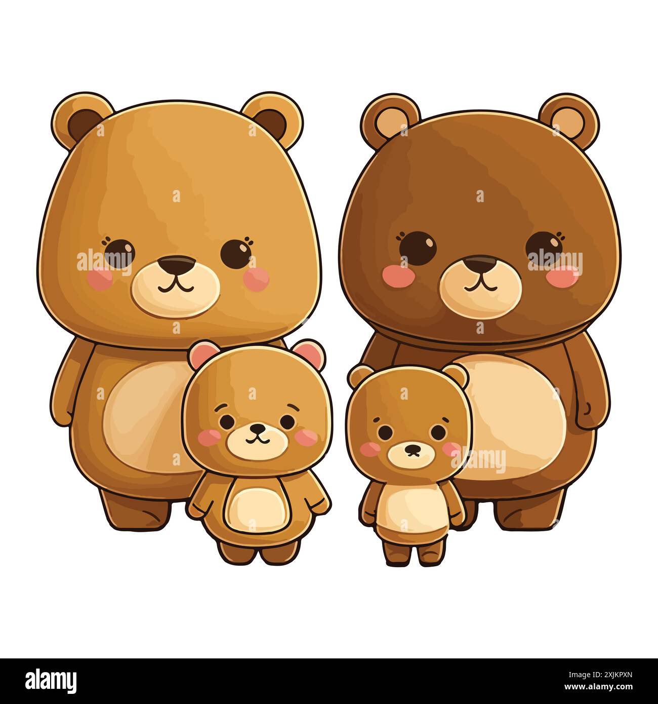 Family Bears Vector Illustration Stock Vector Image & Art - Alamy