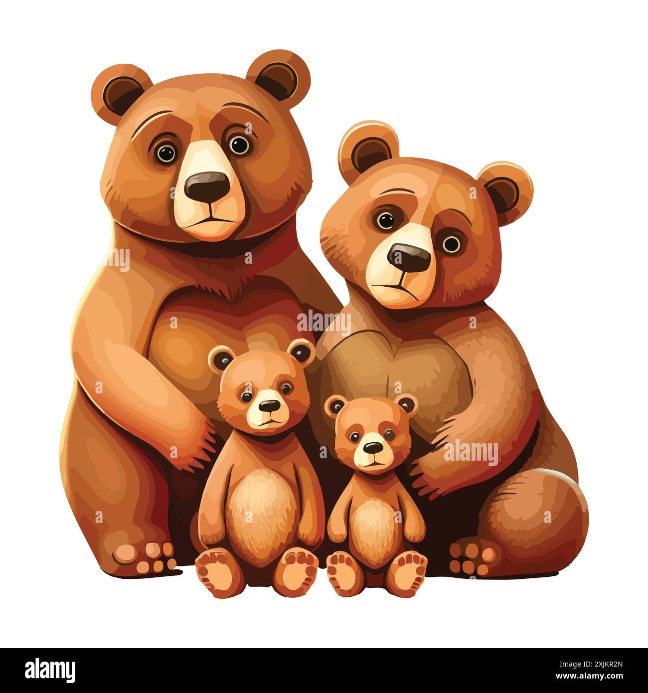 Family Bears Vector Illustration Stock Vector Image & Art - Alamy