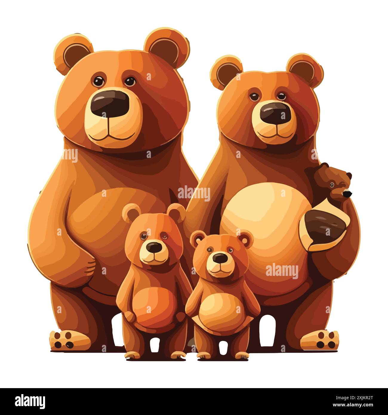 Family Bears Vector Illustration Stock Vector Image & Art - Alamy
