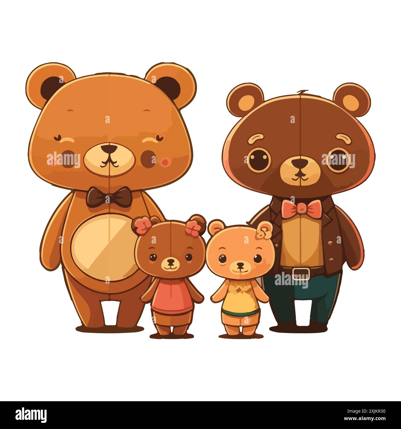 Family Bears Vector Illustration Stock Vector Image & Art - Alamy