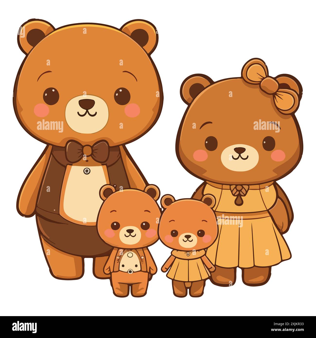 Family Bears Vector Illustration Stock Vector Image & Art - Alamy
