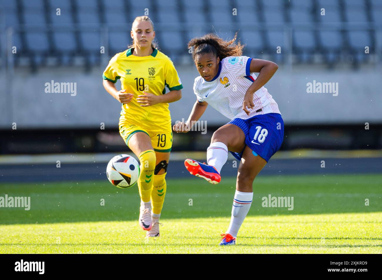 Kaunas, Lithuania, 17 July, 2024. Julie Swierot of France in action during the UEFA Women's ...