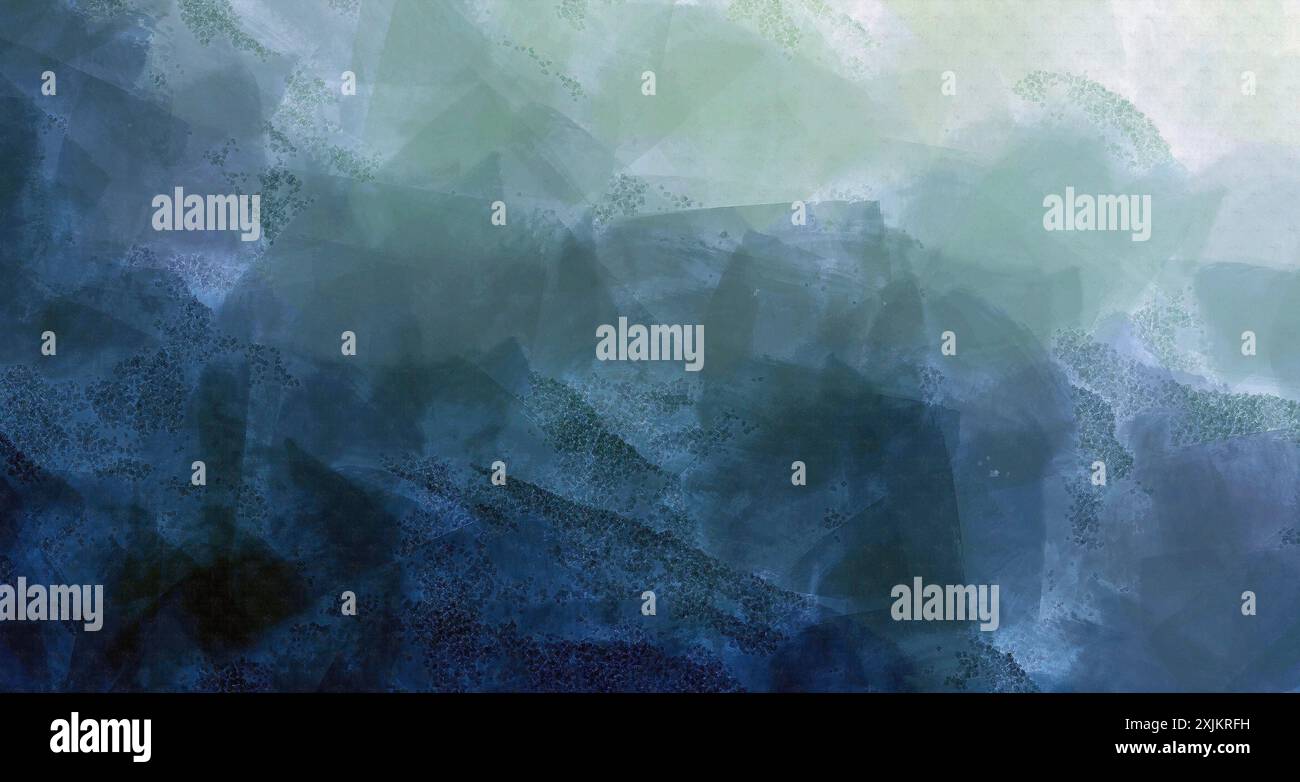 Abstract art print. Blue texture painting background on canvas. Modern ...