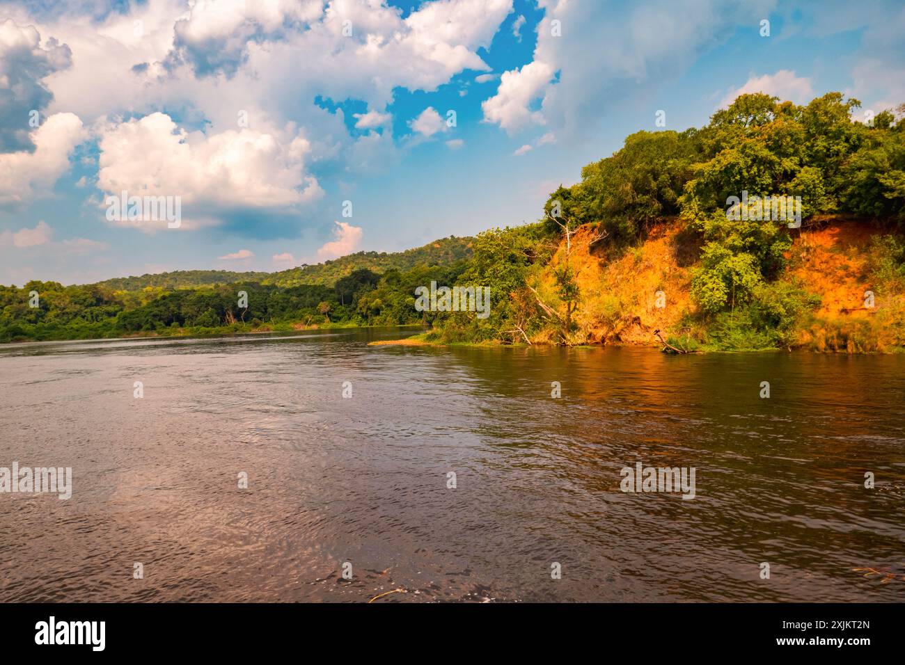 Scenic view of River Nile viewed from Murchison Falls National Park in ...