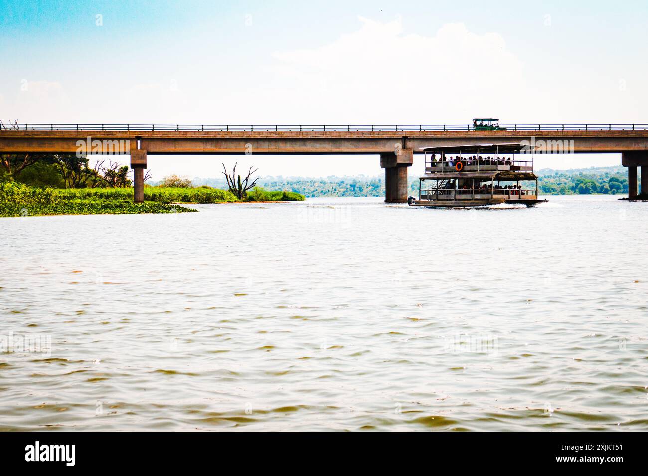Scenic view of River Nile viewed from Murchison Falls National Park in ...