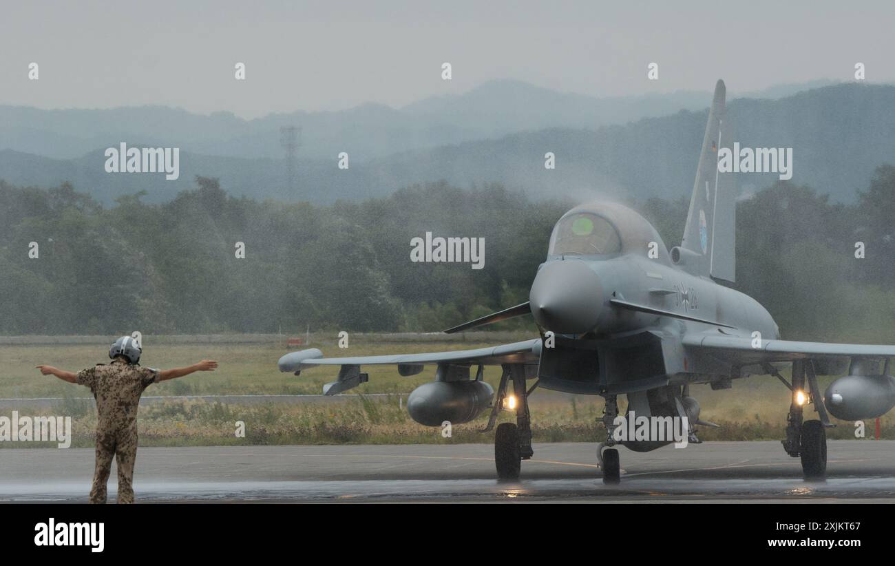 Chitose, Japan. 19th July, 2024. German Air Force Eurofighter Typhoon ...