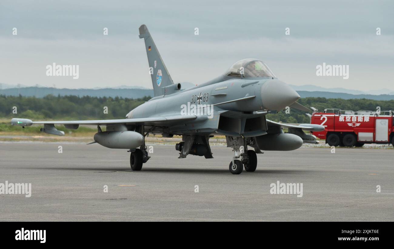 Chitose, Japan. 19th July, 2024. German Air Force Eurofighter Typhoon ...