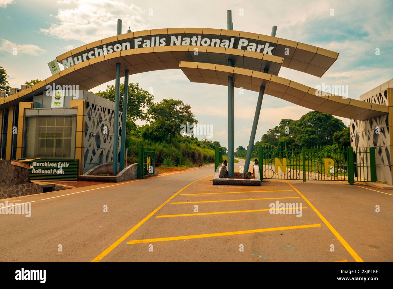 View of the Entrance Gate of the Murchison Falls National Park in ...