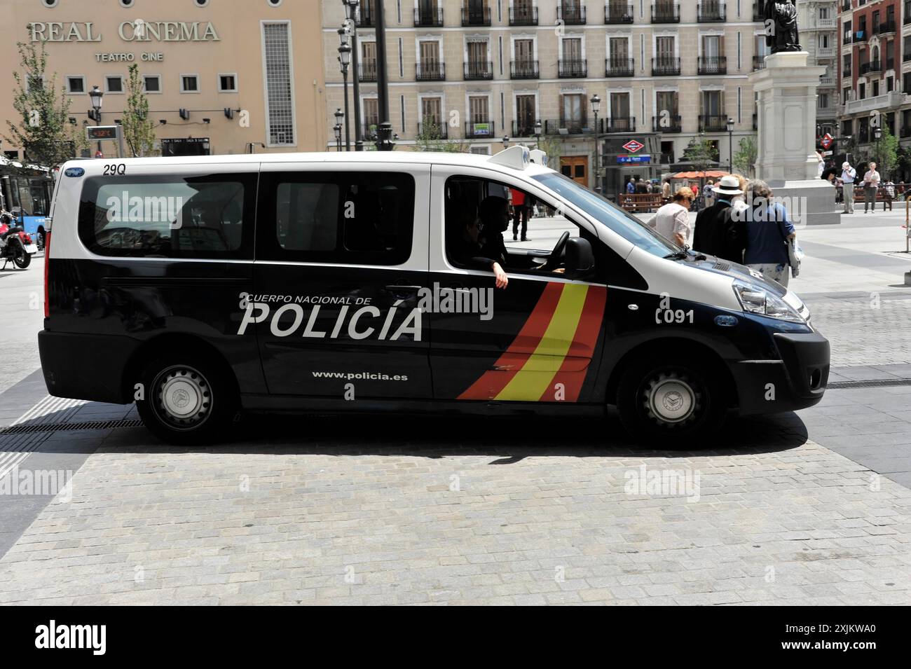 Madrid, Spain, Europe, A vehicle of the Spanish National Police in the ...