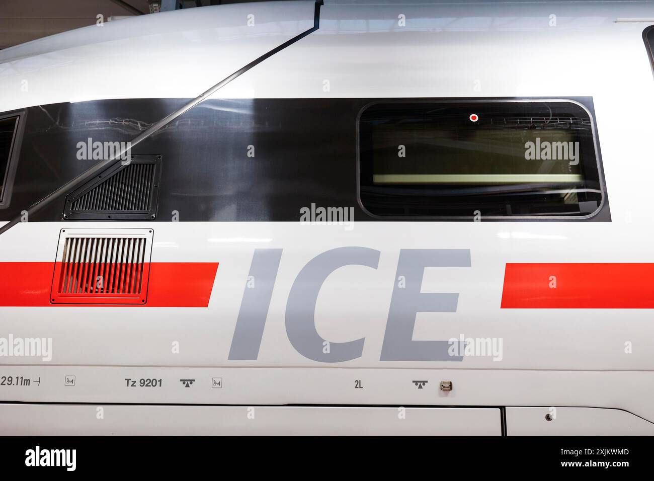 A Deutsche Bahn ICE train stands at the ICE plant in Berlin Rummelsberg ...