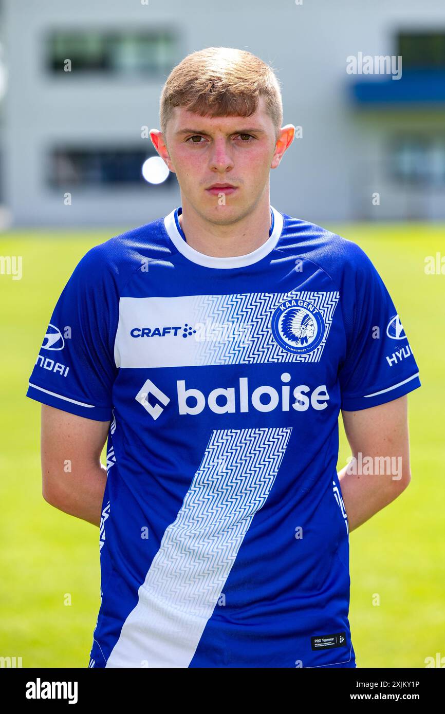 Gent, Belgium. 19th July, 2024. Gent's Max Dean poses for a portrait ...