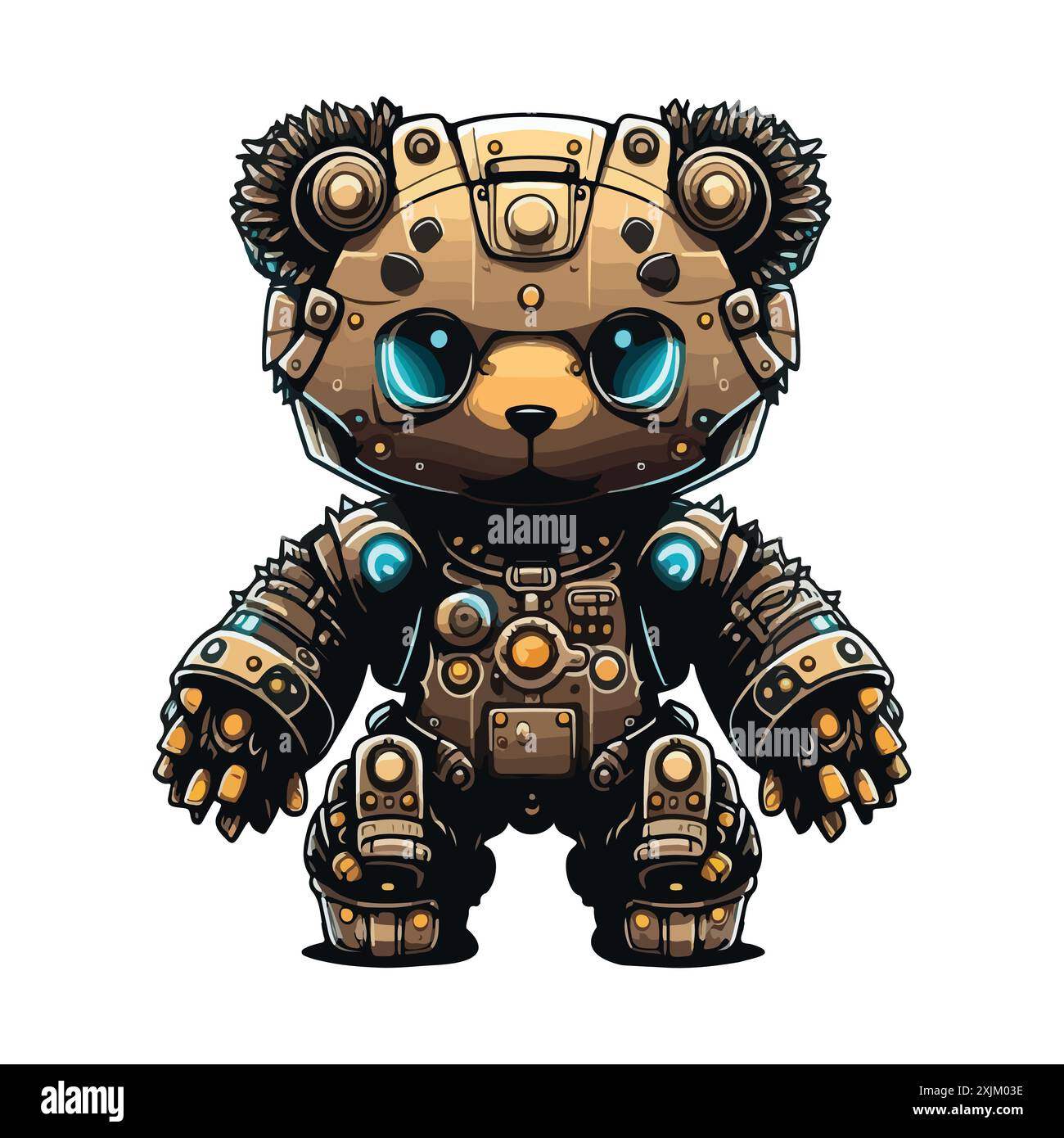 Bear Cyberpunk Vector Illustration Stock Vector Image & Art - Alamy