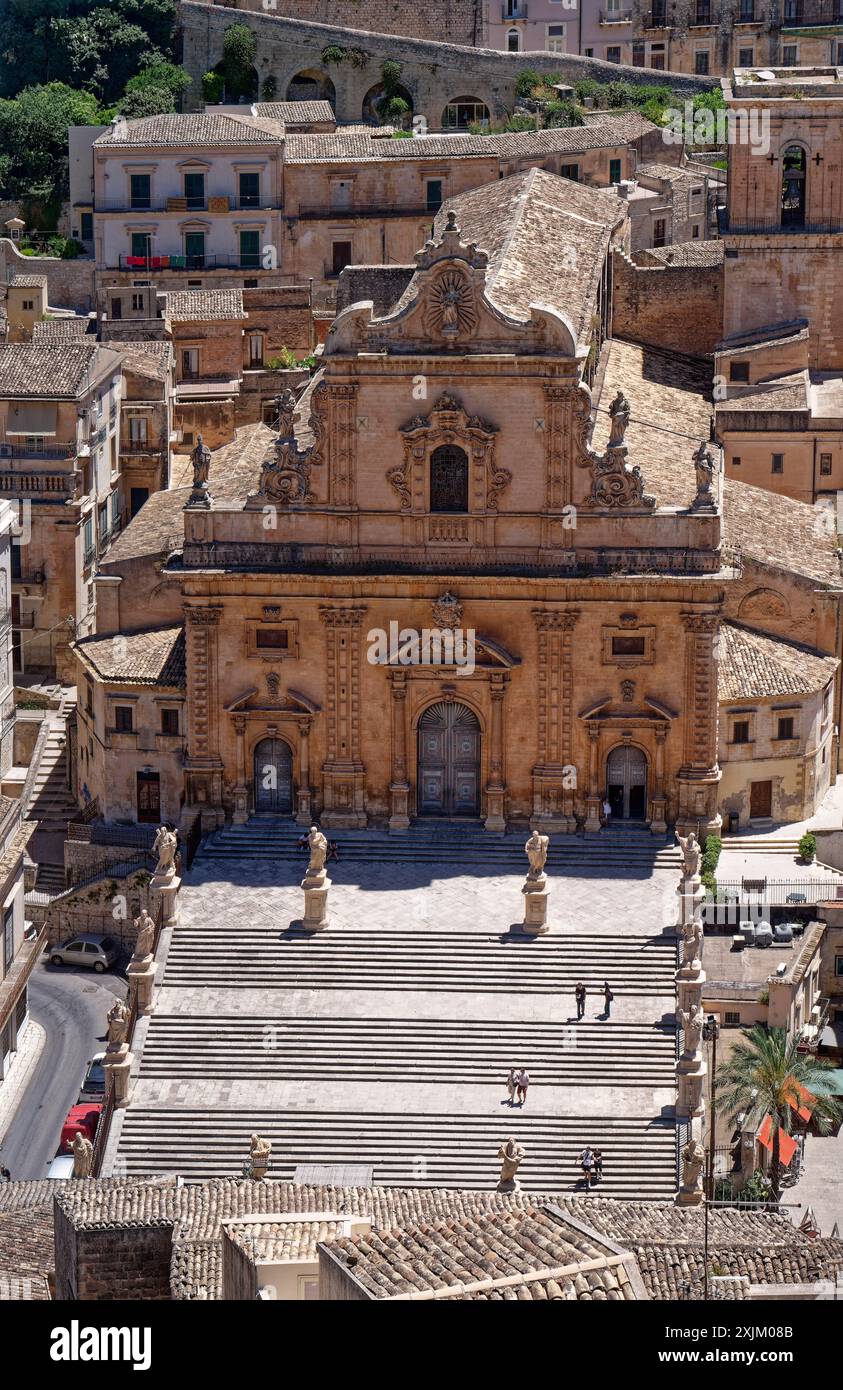 The church of San Pietro, Duomo di San Pietro Apostolo, in the Sicilian ...