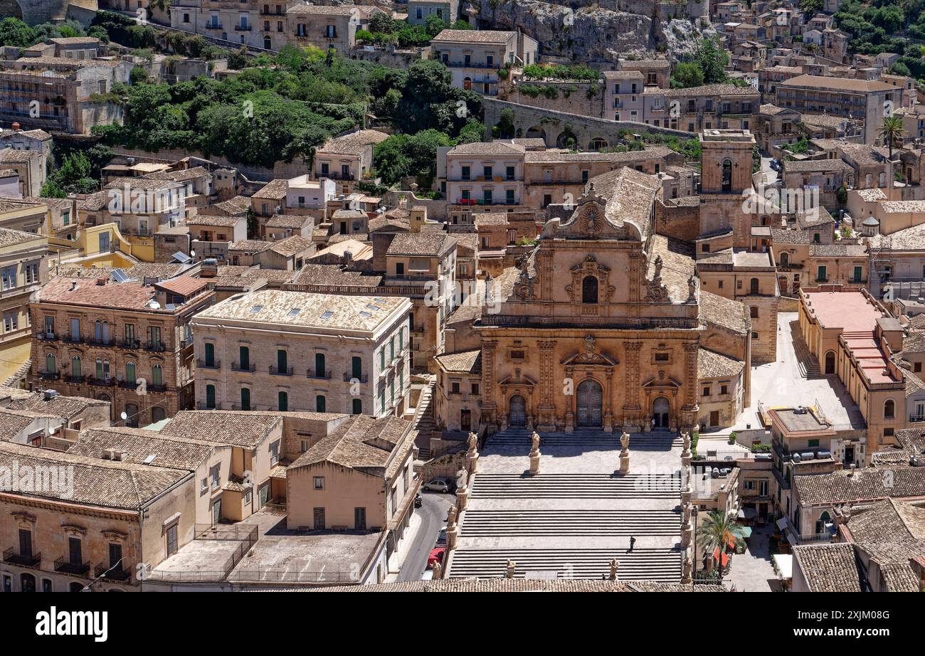 The church of San Pietro, Duomo di San Pietro Apostolo, in the Sicilian ...