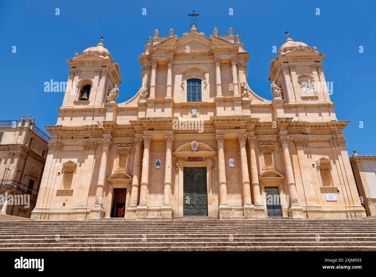 The cathedral of Noto, Cattedrale di San Nicolo, built in the Sicilian ...