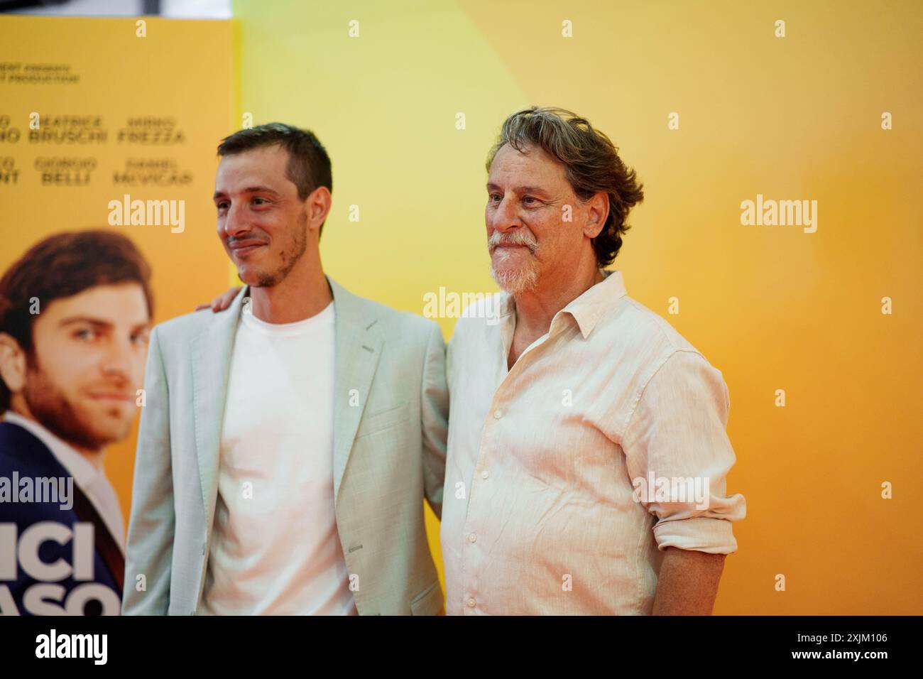 ROME, ITALY - JULY 18: Filippo Tirabassi and Giorgio Tirabassi attends ...