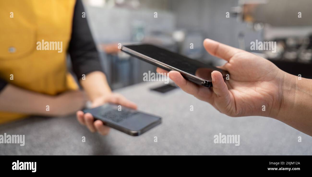 Contactless Payment Transaction at a Modern Retail Store with ...