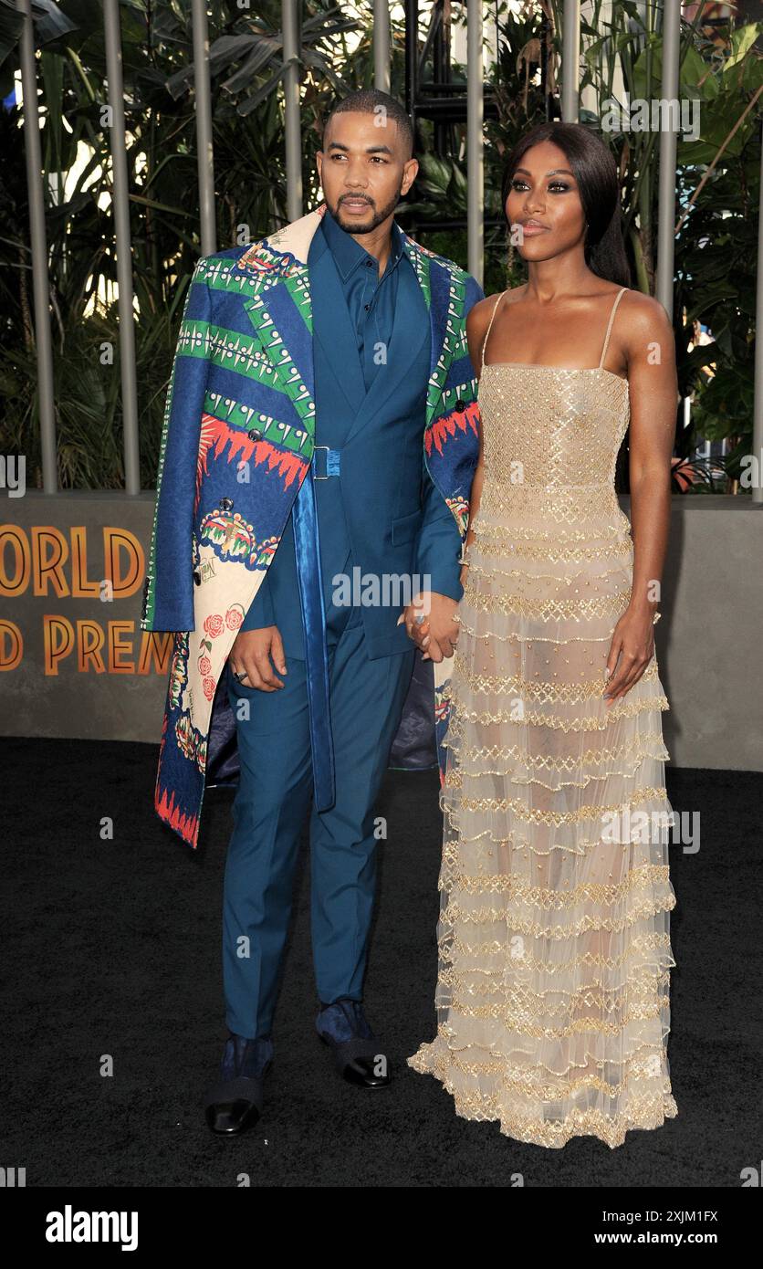 Alano Miller and DeWanda Wise at the Los Angeles premiere of 'Jurassic ...