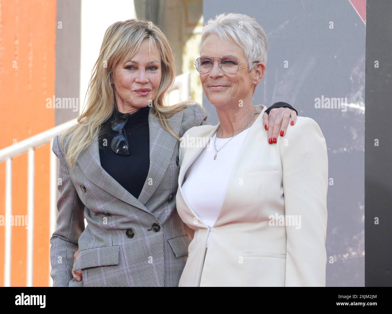 Melanie Griffith and Jamie Lee Curtis at Jamie Lee Curtis hand and ...