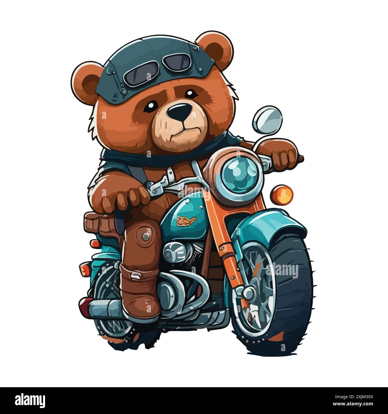 Bear Riding a Motorcycle Vector Stock Vector Image & Art - Alamy