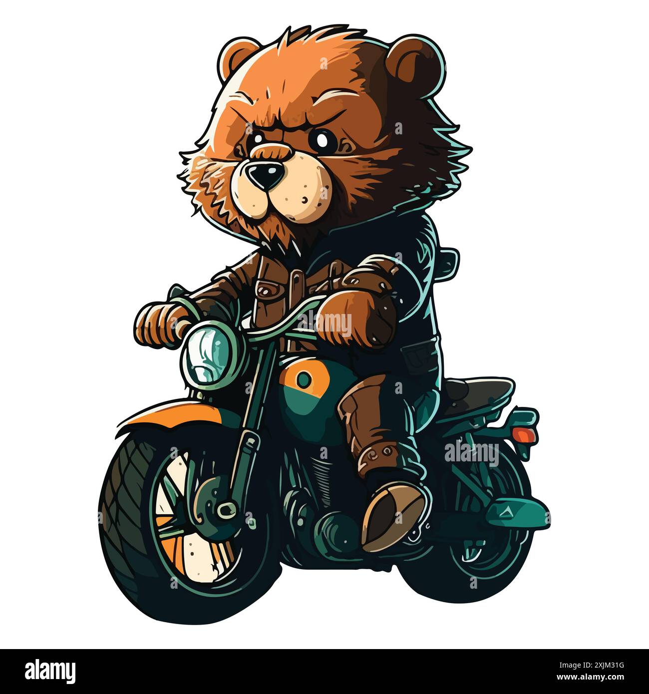 Bear Riding a Motorcycle Vector Stock Vector Image & Art - Alamy