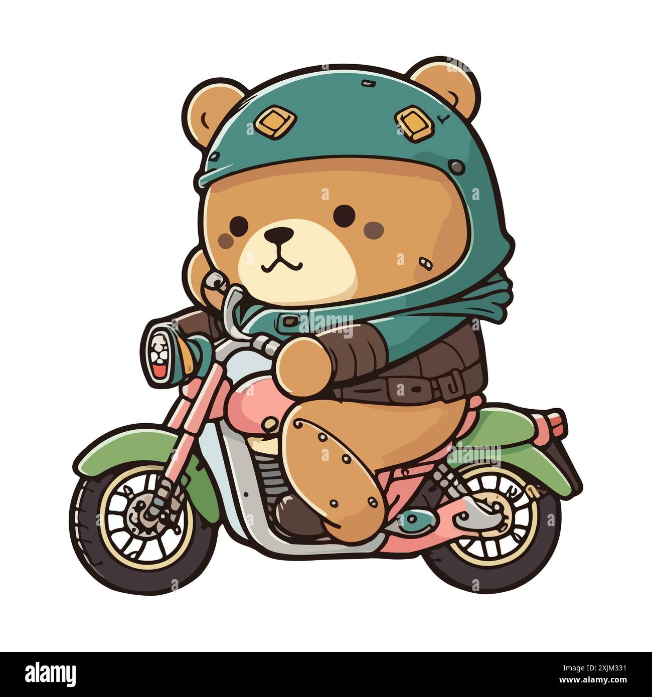 Bear Riding a Motorcycle Vector Stock Vector Image & Art - Alamy