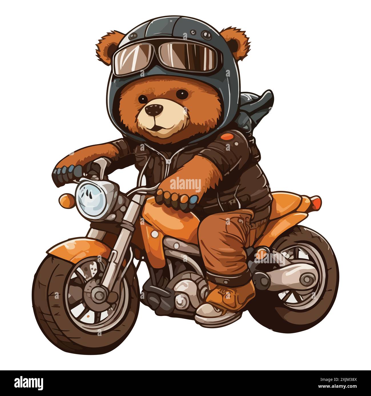 Bear Riding a Motorcycle Vector Stock Vector Image & Art - Alamy