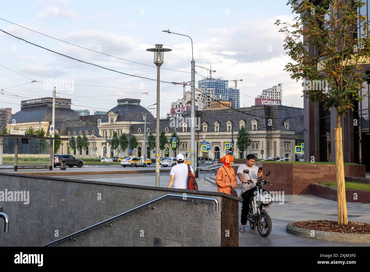 Moscow, Russia - July 12, 2024, View of Paveletsky Station from the ...