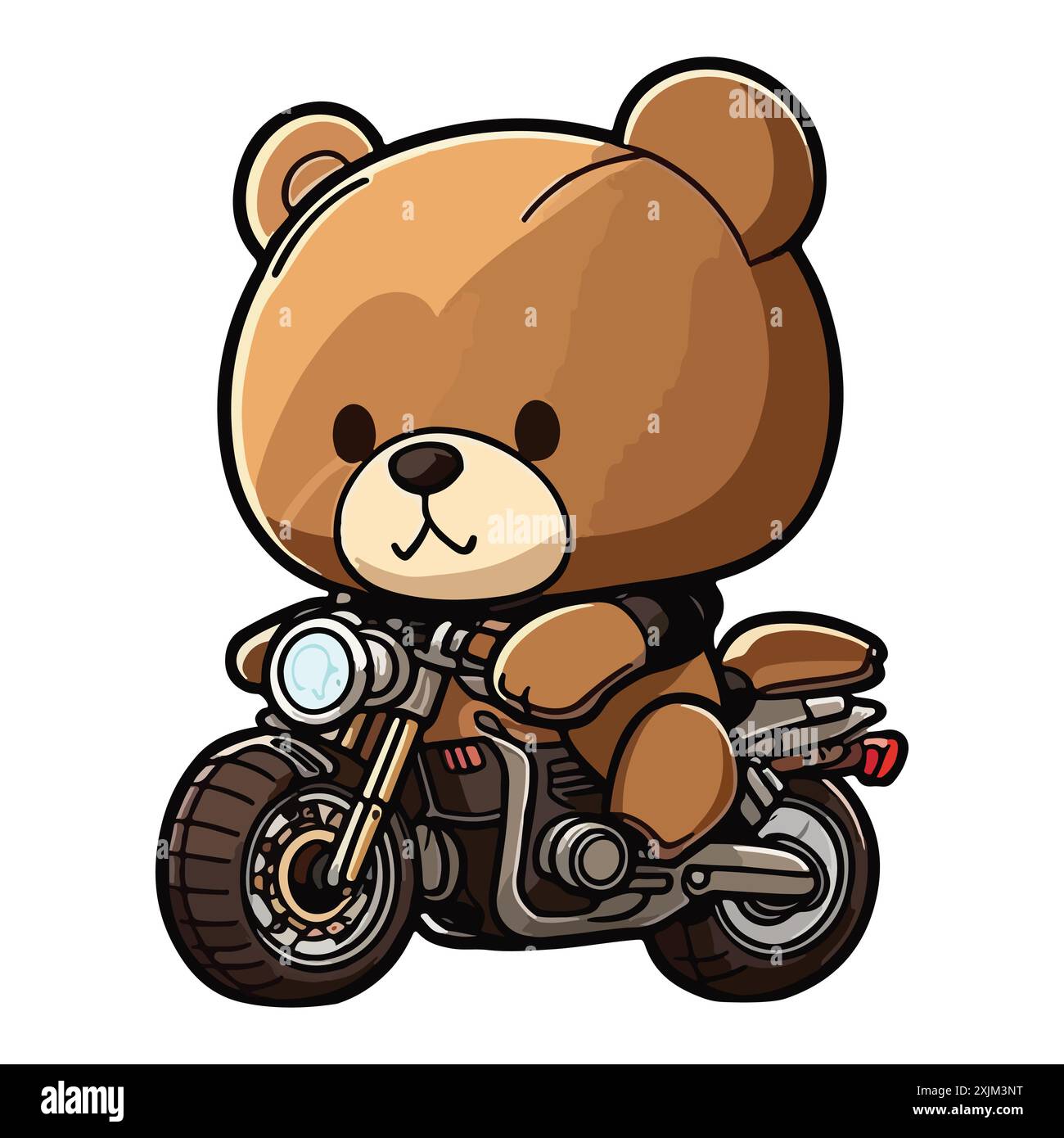 Bear Riding a Motorcycle Vector Stock Vector Image & Art - Alamy