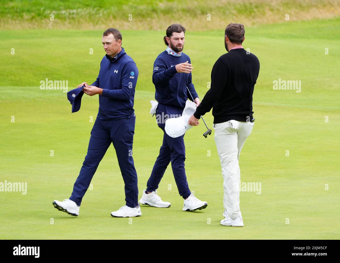 USA's Jordan Spieth, USA's Cameron Young and USA's Scottie Scheffler ...