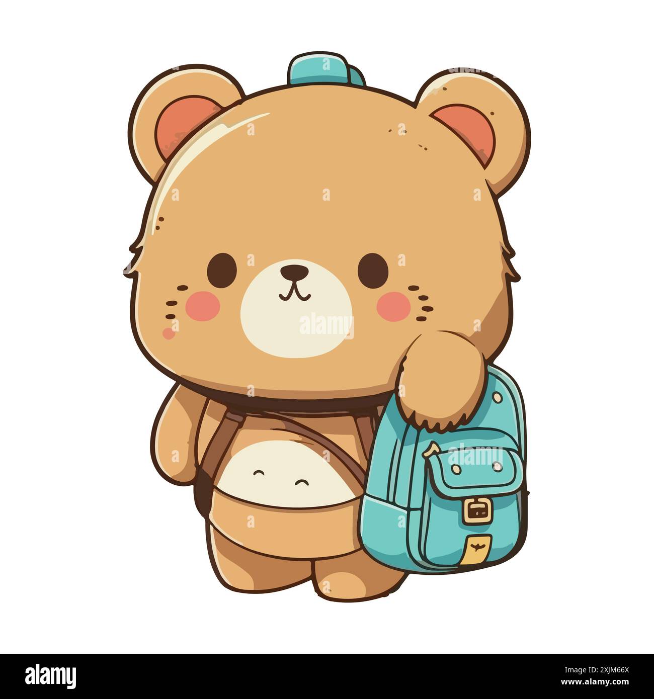 Bear Wearing a school bag Vector Illustration Stock Vector Image & Art ...