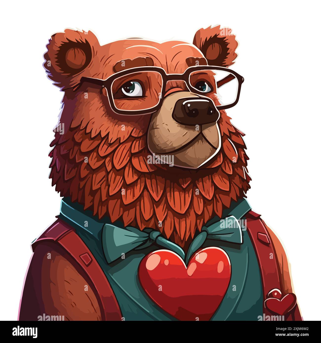 Bear Valentine Vector Illustration Stock Vector Image & Art - Alamy