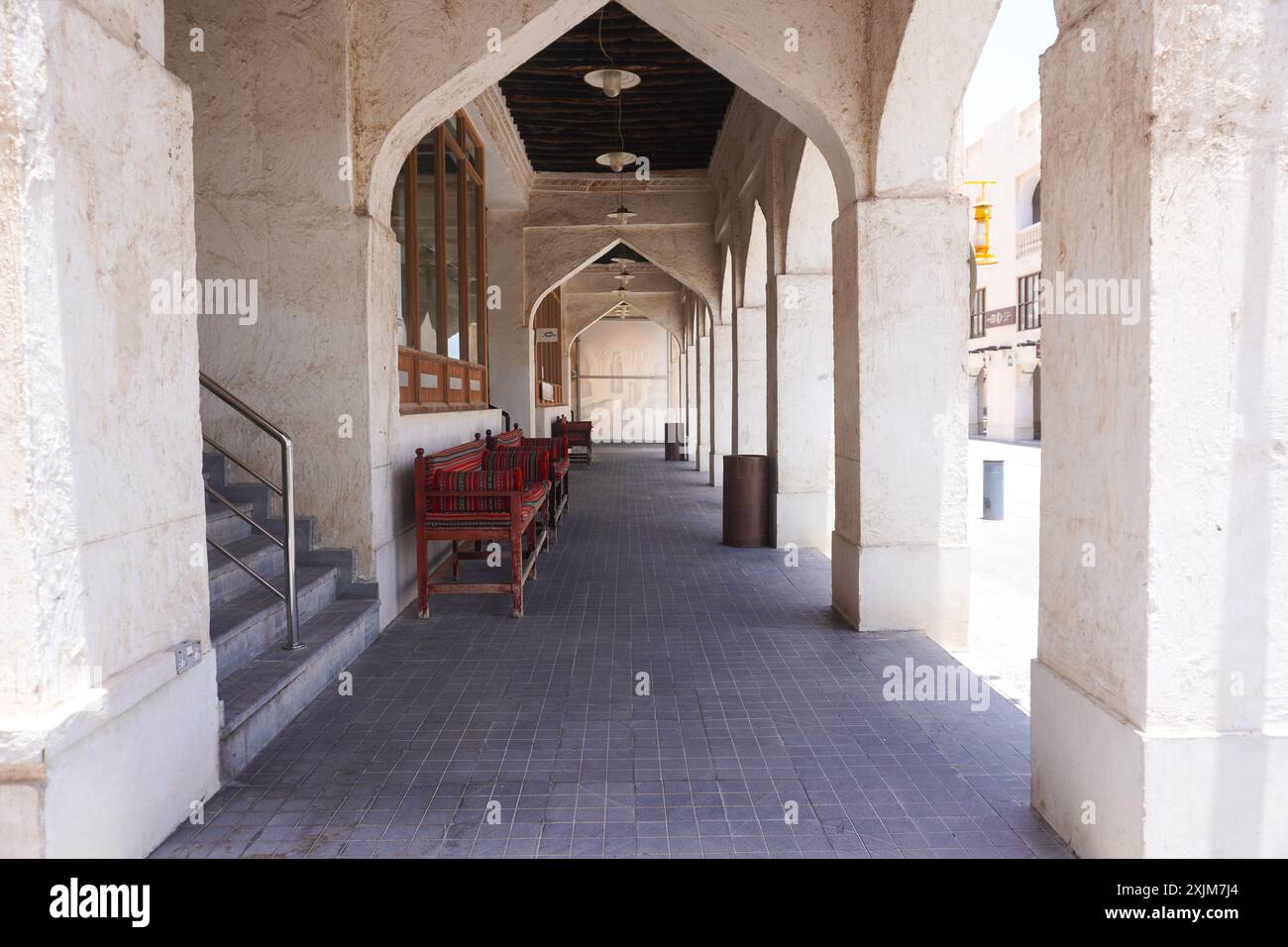 Empty market place In Doha, Qatar Stock Photo - Alamy