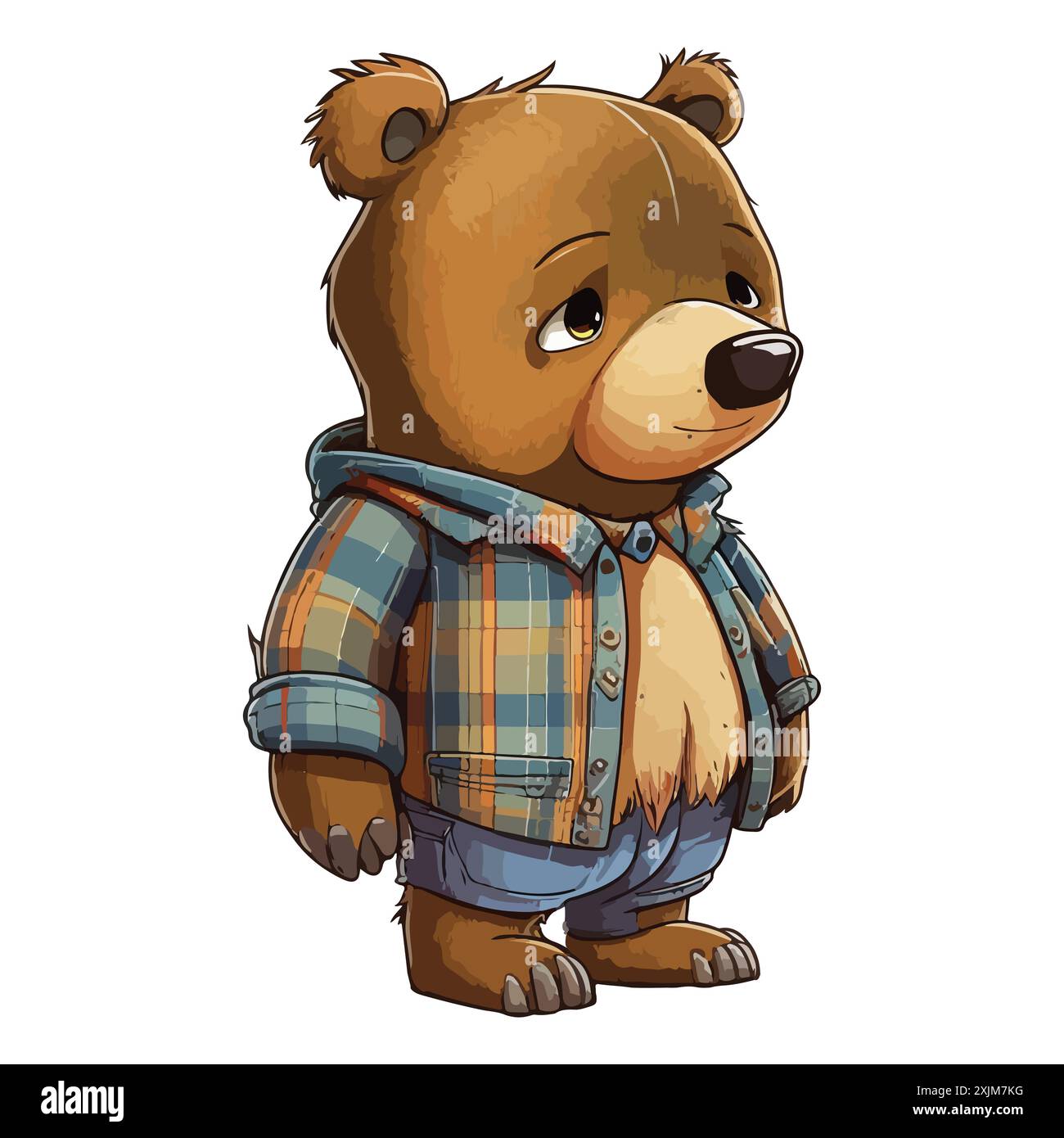 Bear Full Body Plaid Cartoon Vector Stock Vector Image & Art - Alamy