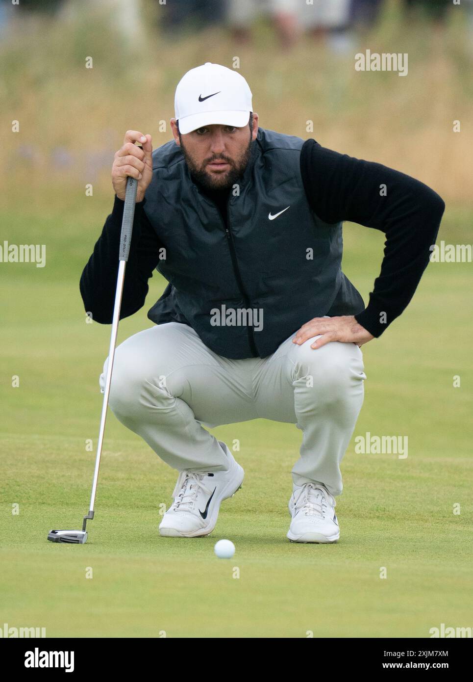 Troon, Scotland, UK. 19th July 2024. Round Two of the 152nd Open Championship being held at ...