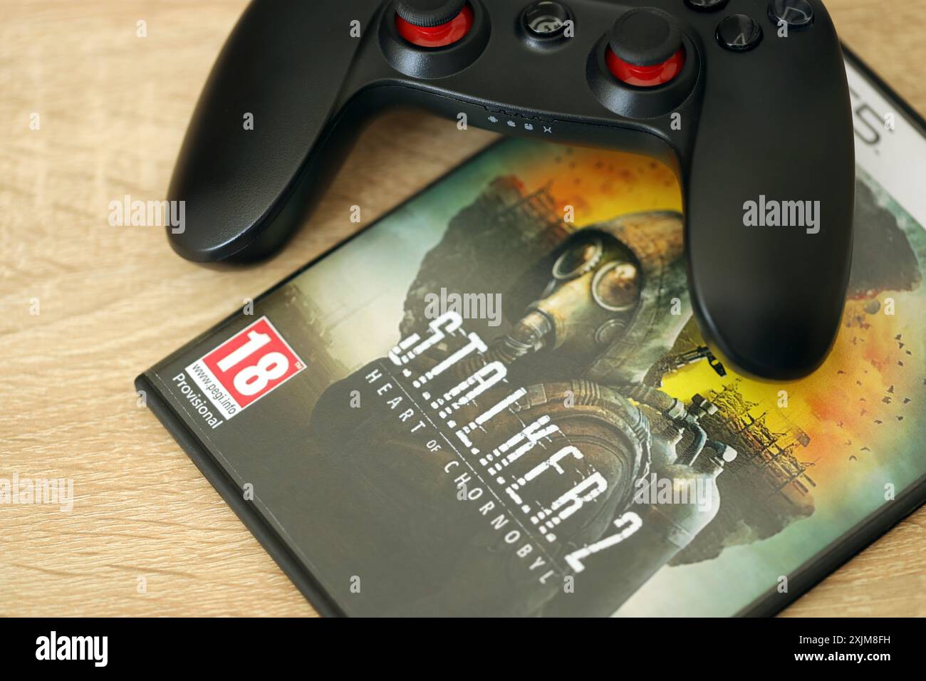 KYIV, UKRAINE - JUNE 26, 2024 Stalker 2 PS5 video game disc box for ...