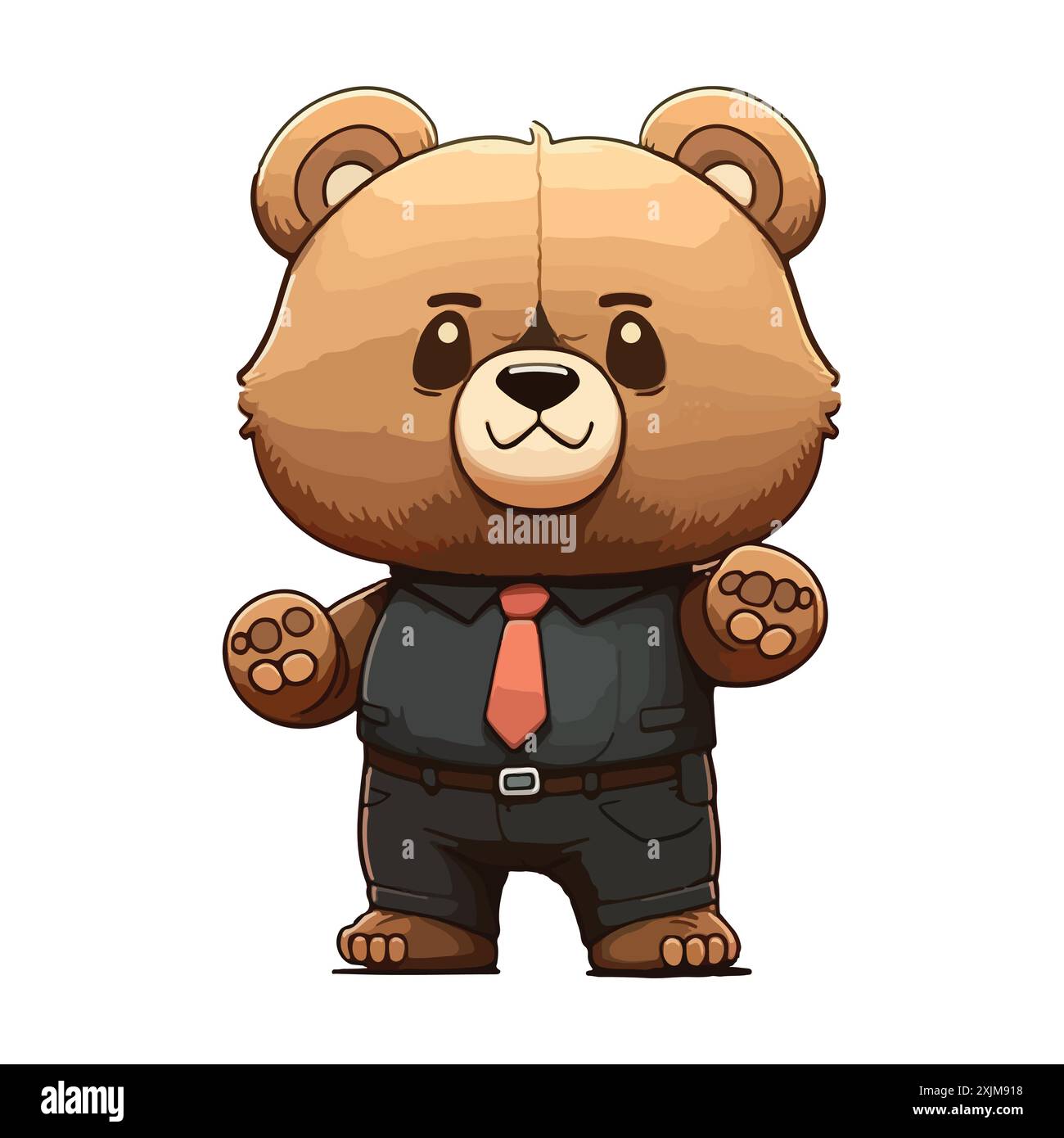 Bear Boss Style Wearing a Suit Stock Vector Image & Art - Alamy