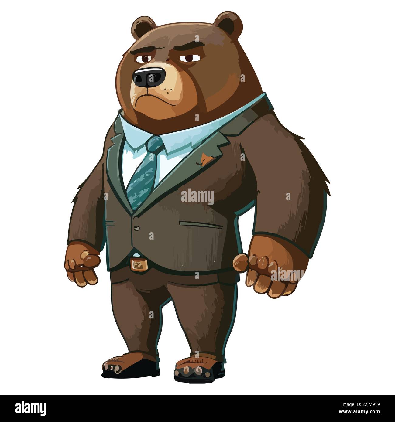 Bear Boss Style Wearing a Suit Stock Vector Image & Art - Alamy