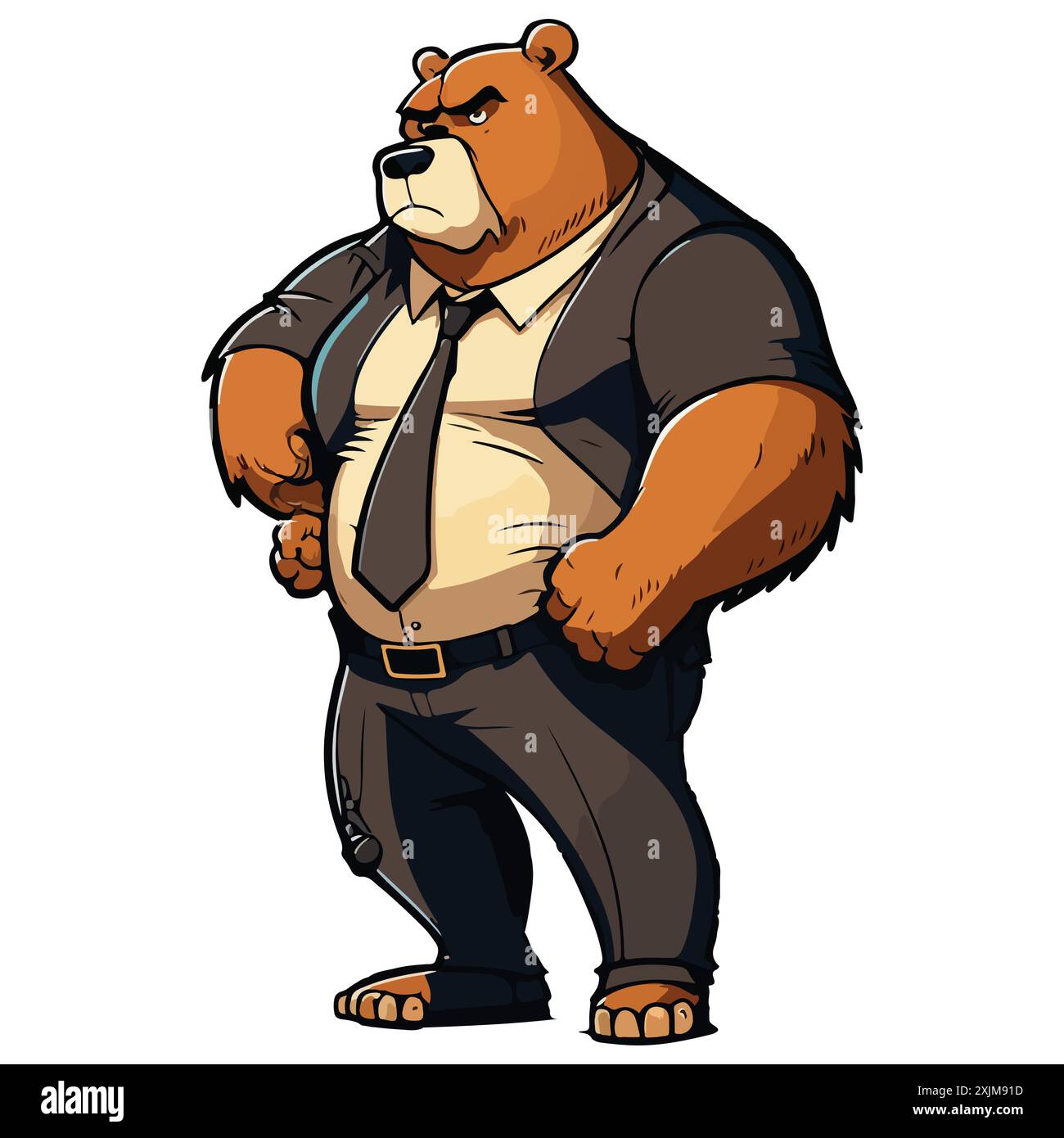 Bear Boss Style Wearing a Suit Stock Vector Image & Art - Alamy