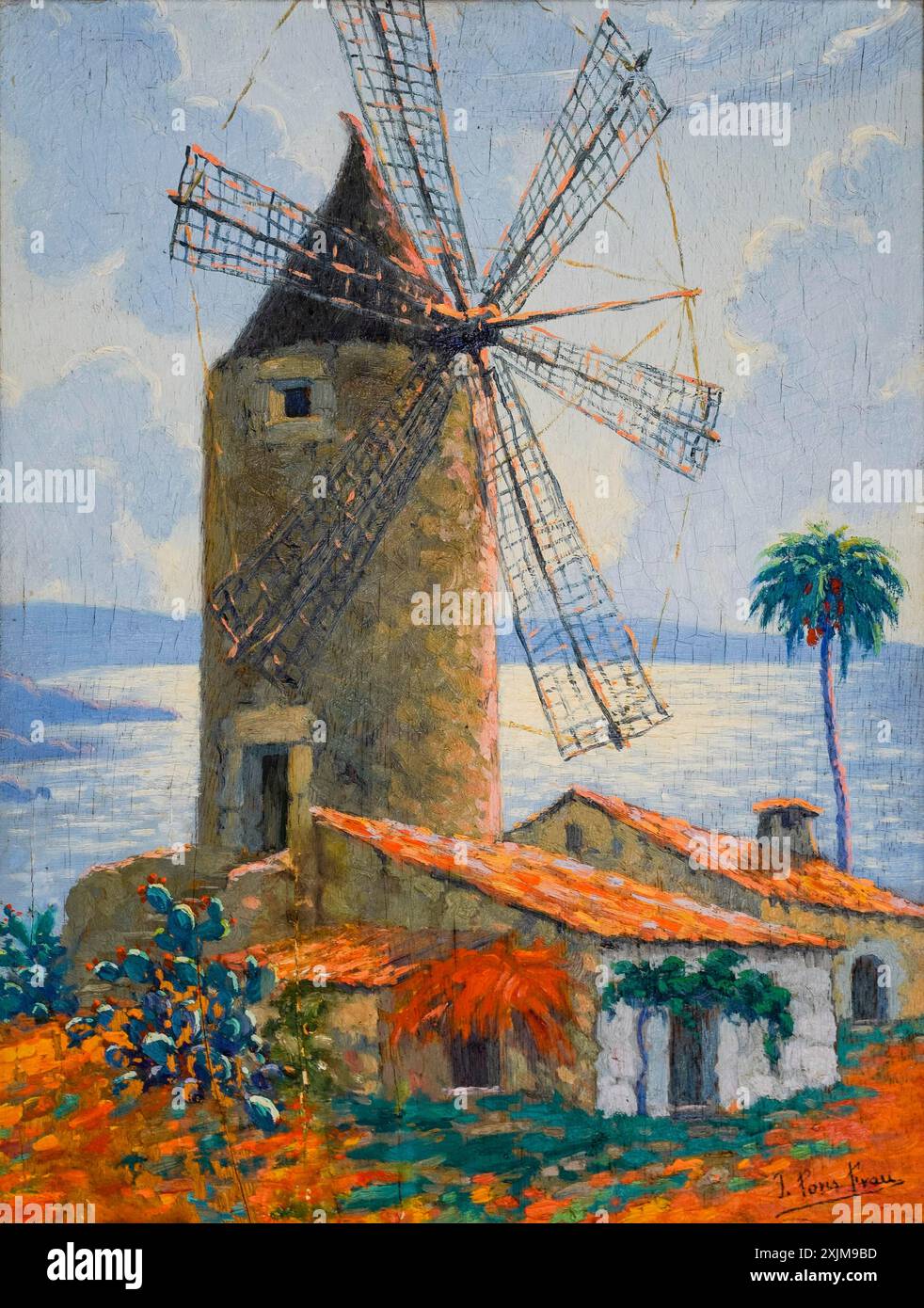 Molo a la costa, oil on canvas, osep Pons Frau, Museu de Majorca, Palma ...