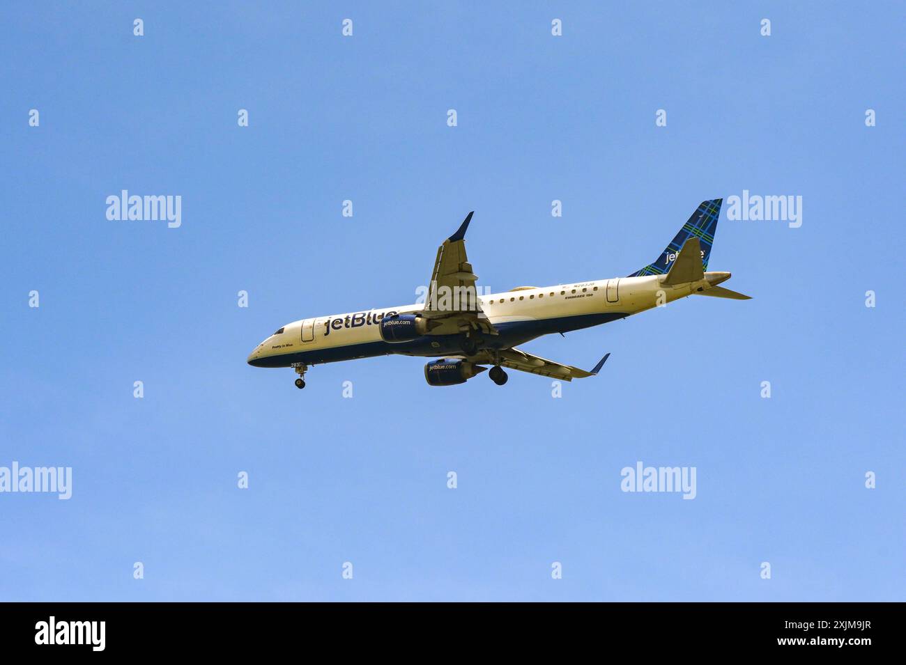 Alexandria, Virginia, USA - 1 May 2024: Embraer E190 jet (registration ...