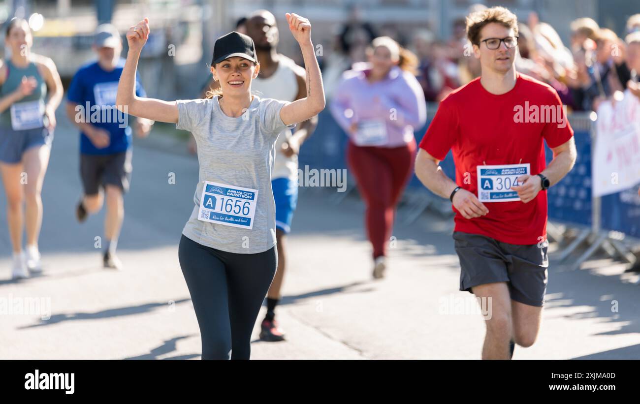 Action celebrating winners hi-res stock photography and images - Alamy