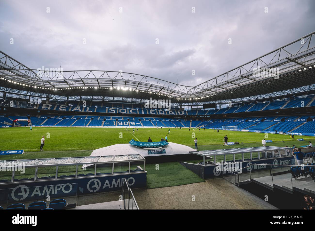 Reale Arena soccer field, where Real Sociedad de Futbol plays, in San ...